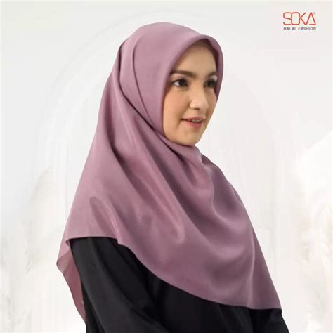 Jual Soka Soka Kerudung Glamour Glitter Emerald Series Hijab Berry Fashion Muslim Original