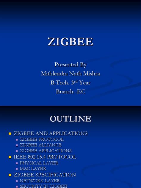 Zigbee Pdf Computer Network Digital Technology