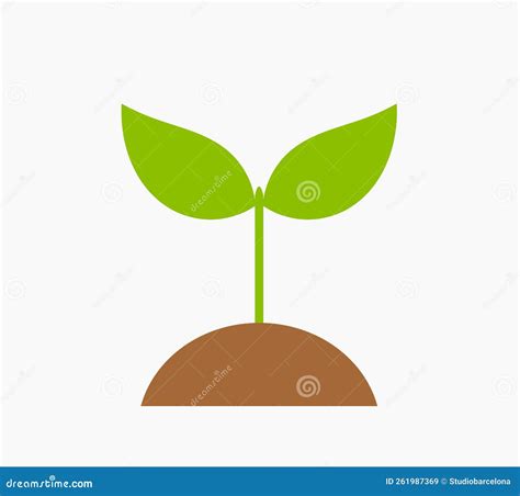 Plant Seedling Icon Vector Illustration Stock Vector Illustration Of
