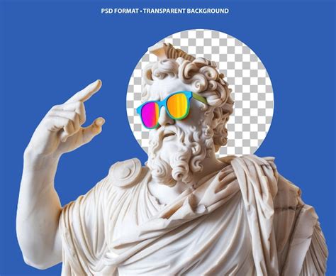 Premium Psd Greek Statue Colorful Sunglasses