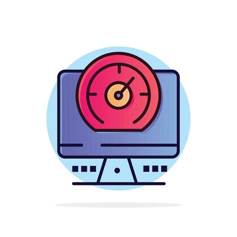 Compass Computer Timer Location Abstract Circle Background Flat Color Icon 13142778 Vector Art