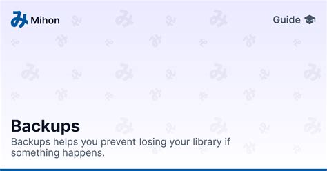 Backups Guides
