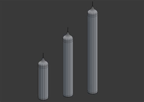 캔들 스틱 세트 3d 모델 6 3ds dae fbx unknown obj free3d