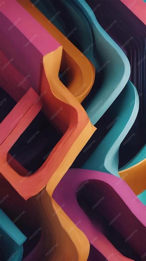 Premium Photo Abstract Line 3d Shape Background Illustration