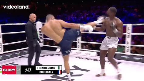 KO OF THE YEAR Nordine Mahieddine S Stunning Head Kick KO At GLORY YouTube