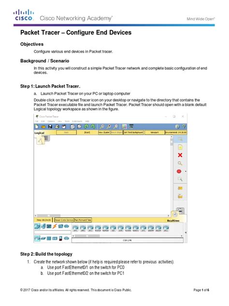 2114 Packet Tracer Configure End Devices Pdf Tab Gui