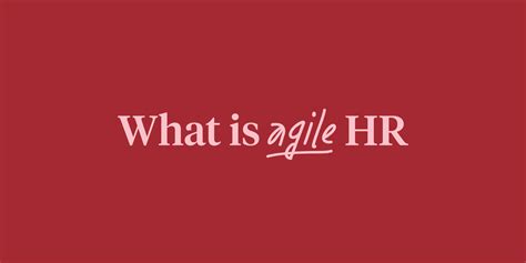 What Does Agile HR Look Like Culture