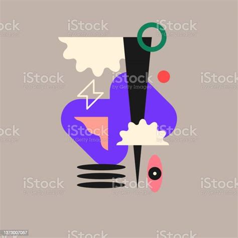 추상적 요소 동적 모양 및 손 제스처가있는 현대적인 배경 색깔의 반점의 조성물 혼돈에 대한 스톡 벡터 아트 및 기타 이미지