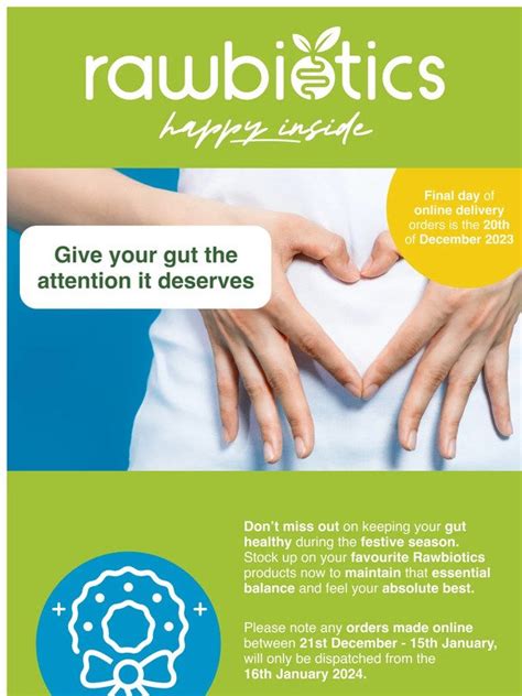 Rawbiotics Keep Your Gut Healthy This Festive Season 💚 Milled