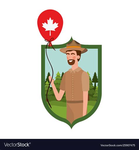 Forest Ranger Man Cartoon Design Royalty Free Vector Image