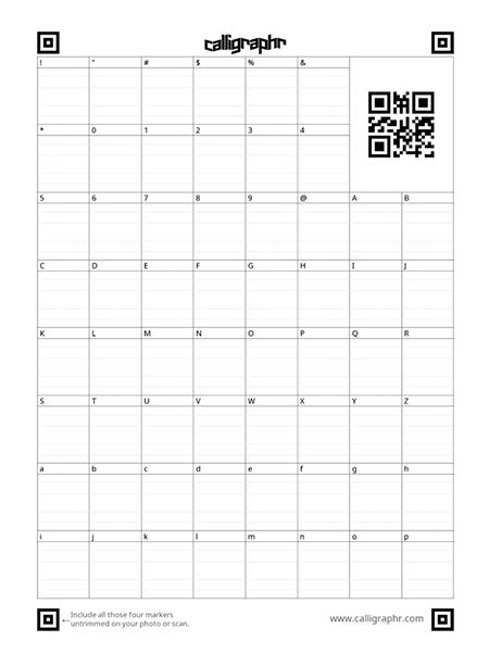 Calligraphr Template Pdf