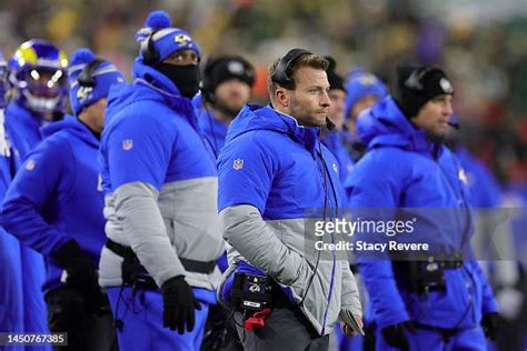 Head Coach Sean Mcvay Of The Los Angeles Rams Watches Action During A