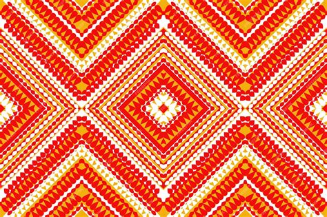 Premium Vector Seamless Design Pattern Traditional Geometric Zigzag Circle Patternred White
