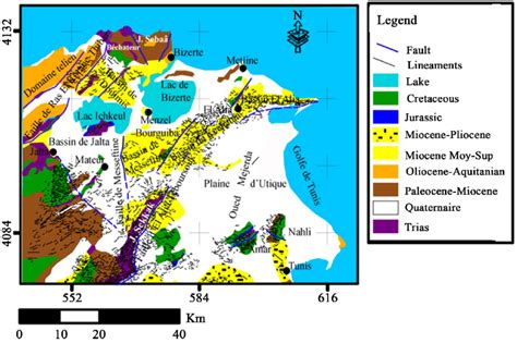 Synthesis Map Of Lineaments Superimposed Over The Geological Map Of The
