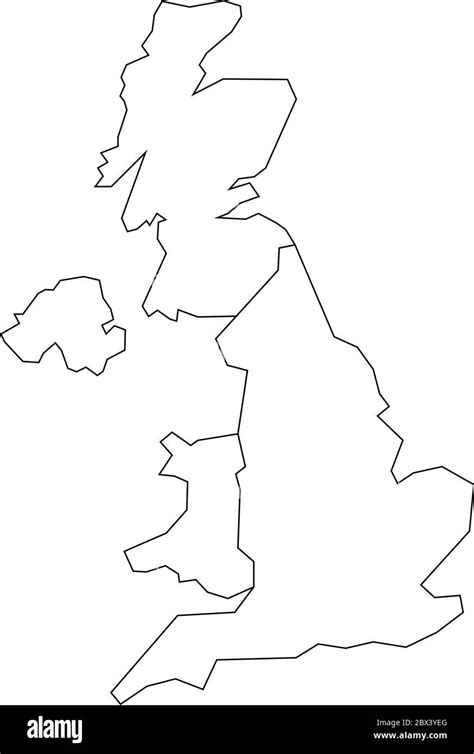 Outline Map Of England Scotland And Wales