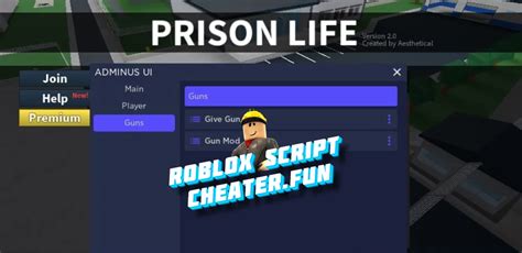 Prison Life Script Hack Roblox Gun Mod Gun Giver