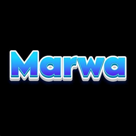 Premium Photo Marwa Typography 3d Design Cute Text Word Cool
