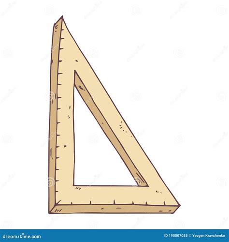 Triangle For Geometry Icon Vector Illustration Triangle With A Ruler