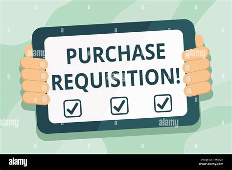 Handwriting Text Purchase Requisition Conceptual Photo Document Used
