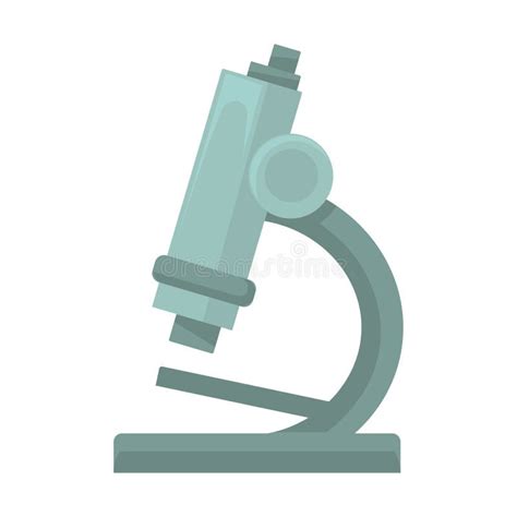 Microscoop Vector Vlak Pictogram Voor Van De Wetenschapschemie Of