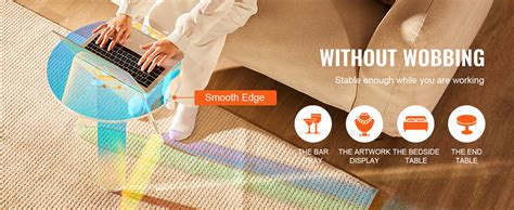 Vevor Round Iridescent Side Table Acrylic End Table Clear Rainbow