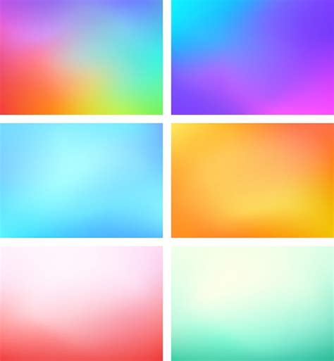 Premium Vector Abstract Blur Light Gradient Background Set A4 Landscape