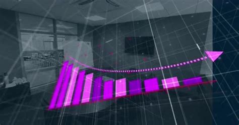 Animation Of Bar Graph Downgrading Over Stock Video Pond