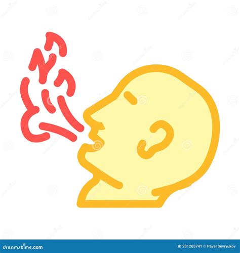 Fire Breather Carnival Vintage Show Color Icon Vector Illustration