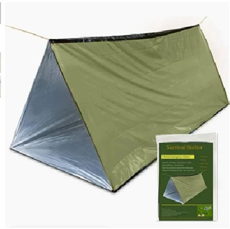 Green Mylar Waterproof Emergency Tent For Outdoor Is It Waterproof