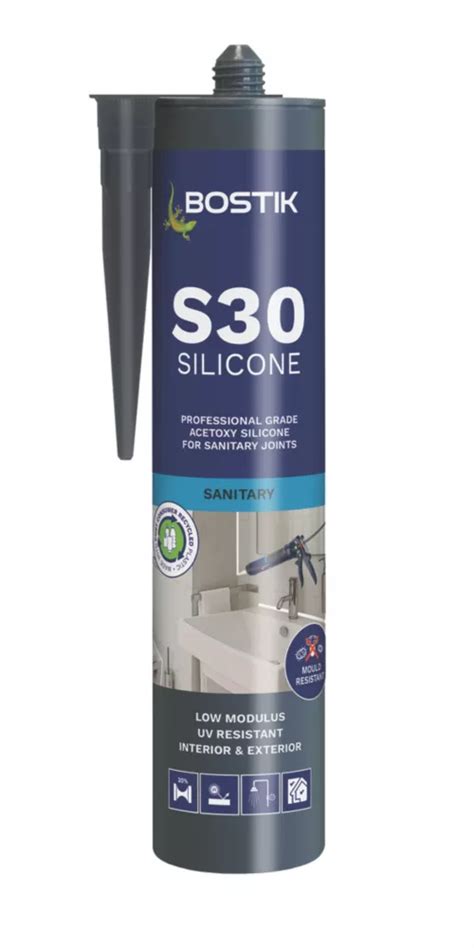 Bostik S30 Sanitary Silicone Sealant White 310ml Screwfix