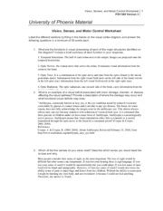 PSY 340 Week 3 Individual Assignment Vision Senses And Motor Control