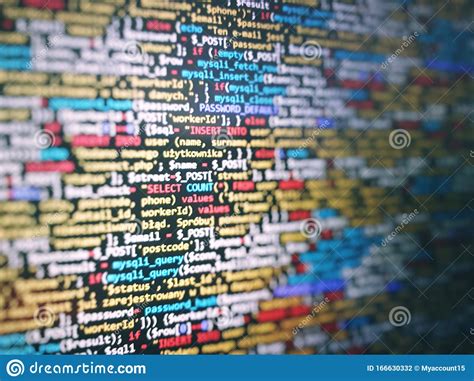 Fondo único Programación De Php En La Pantalla Del Ordenador Portátil