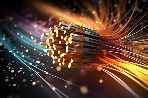 Premium Ai Image Fiber Optic Cable Internet Connection