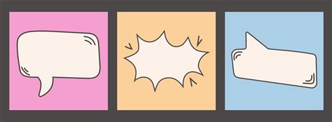 Various Speech Bubbles Hand Drawn Vector Illustration Message Texting