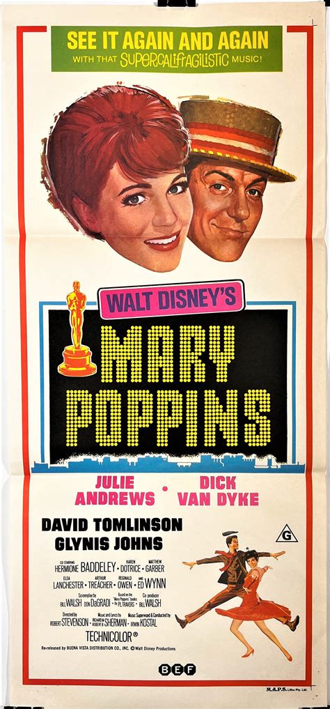 Lot Mary Poppins 1964 Walt Disney Starring Julie Andrews Dick Van