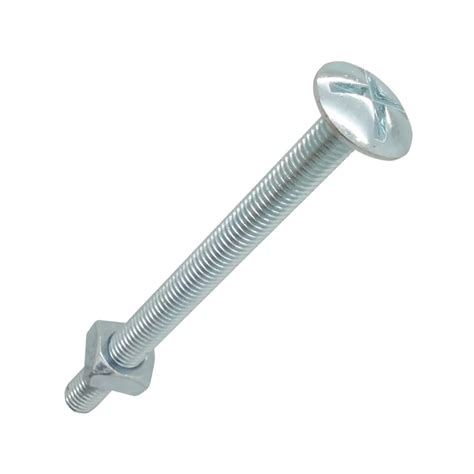 Easyfix Bright Zinc Plated Roofing Bolts M6 X 80mm 10 Pack Screwfix
