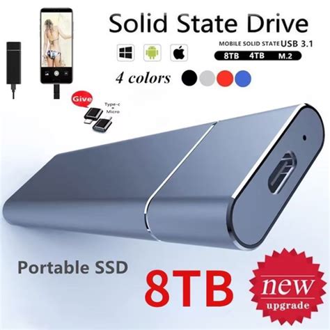 แบบพกพาขนาดเล็กโปรเจคเตอร์ Usb โซลิดสเตทไดรฟ์ขนาด4tb 8tb 16tb 32tb 30