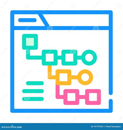 exploratory data analysis color icon vector illustration stock vector
