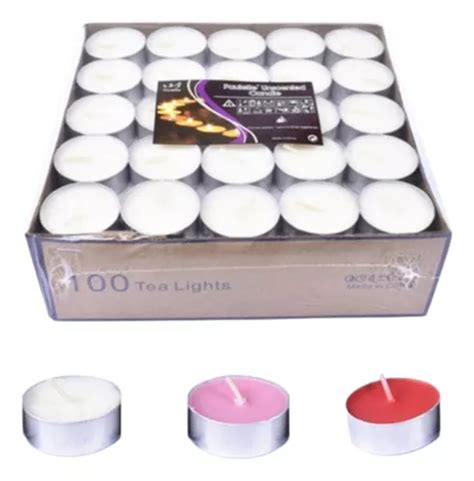 Pzs Velas Tea Light Flotantes Sin Aroma De Alta Calidad Meses sin interés