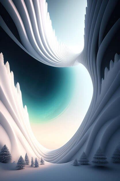 Premium Ai Image White Fractal Background