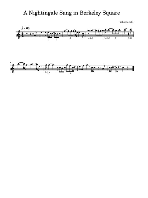 Example A Nightingale Sang In Berkeley Square Transcription Pdf Pdf