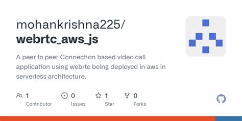 GitHub Mohankrishna Webrtc Aws Js A Peer To Peer Connection Based Video Call Application
