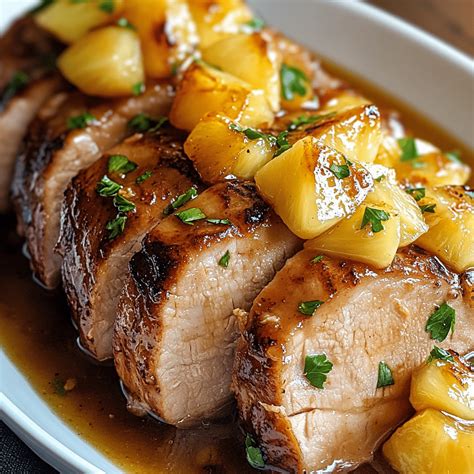 Easy Crock Pot Pineapple Pork Loin Recipe Delight Delectable Meal