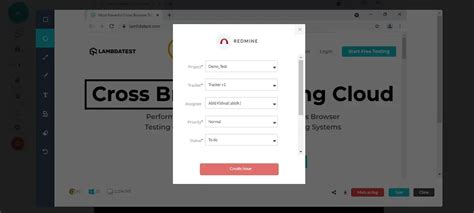 Redmine Integration Lambdatest
