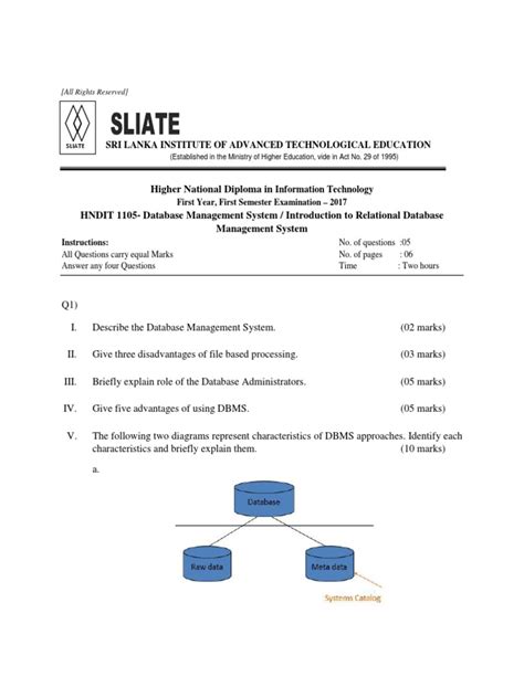It1 2017 Database Management System Pdf Databases Information