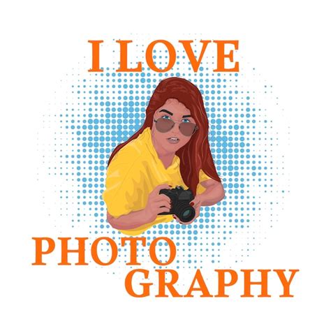 Me encanta la fotografía Vector Premium