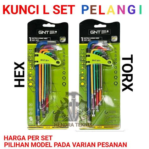 Jual Kunci L Segi 6 Bintang Set Kunci L Panjang 9pcs Baja Kunci L Hex Torx Crv Milimeter