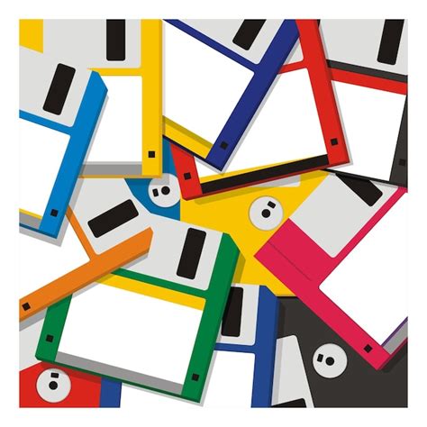 Premium Vector Diskette Stacks Simple Flat Illustration
