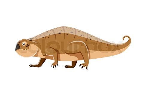 Hyperodapedon Isolated Dinosaur Cartoon Character Stock Vector