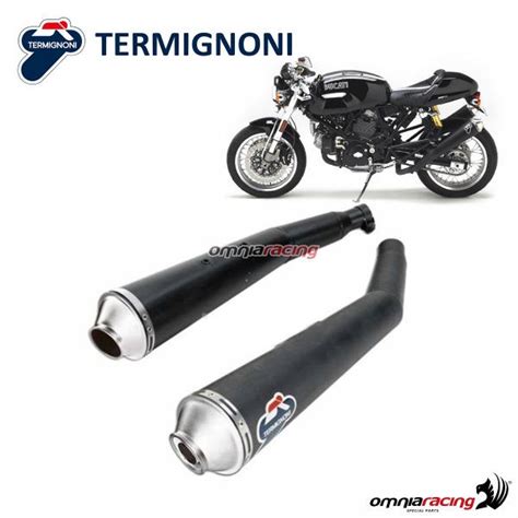 Termignoni D092 Steel Black Slipon Exhaust For Ducati Sport Classic